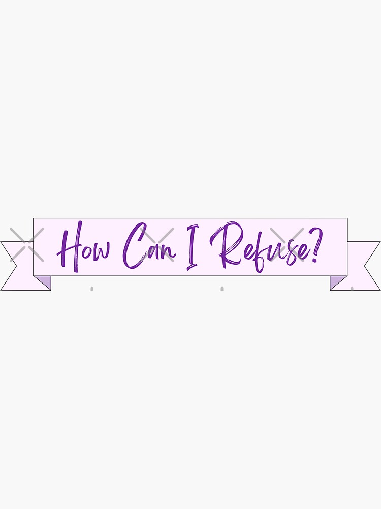 "How Can I refuse Ribbon" Sticker for Sale by SereneSketches | Redbubble