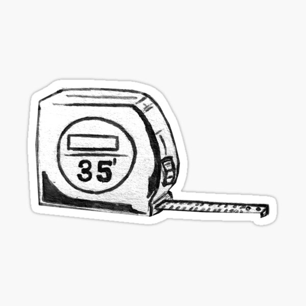 "measuring tape" Sticker for Sale by Myhart1 | Redbubble