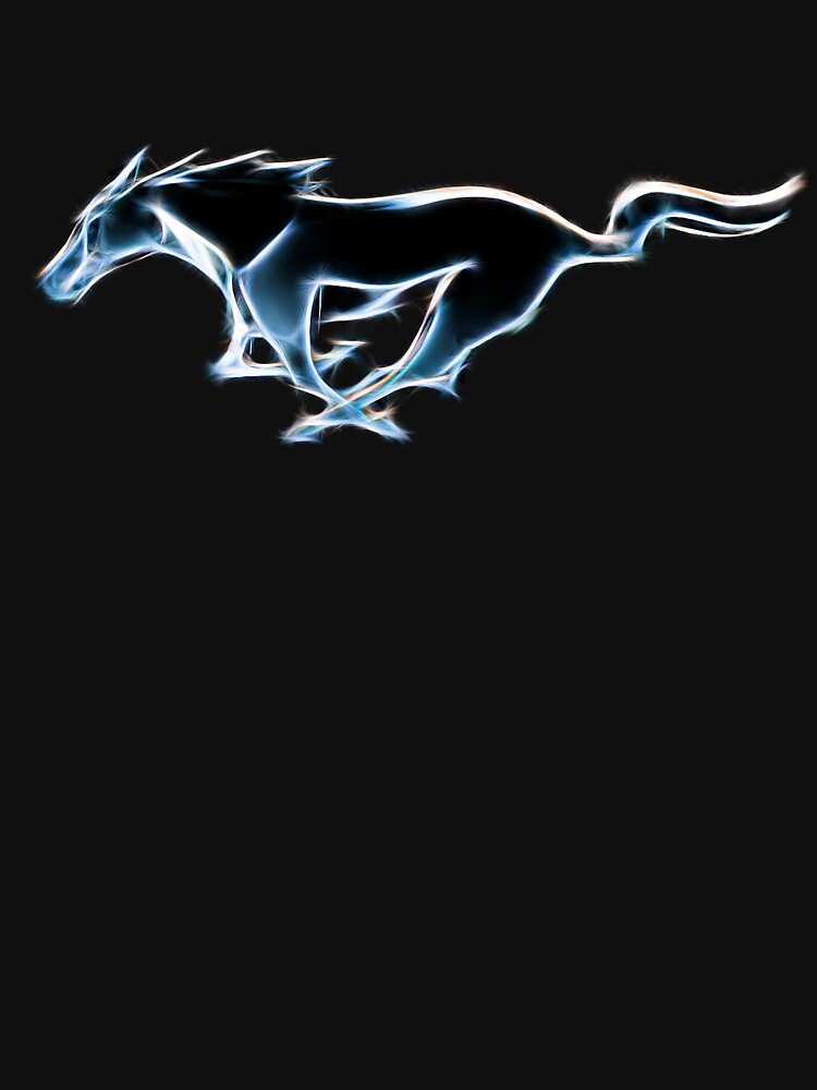 "Ford Mustang Blue Logo Fractalius" T-shirt for Sale by SKornackiArt ...
