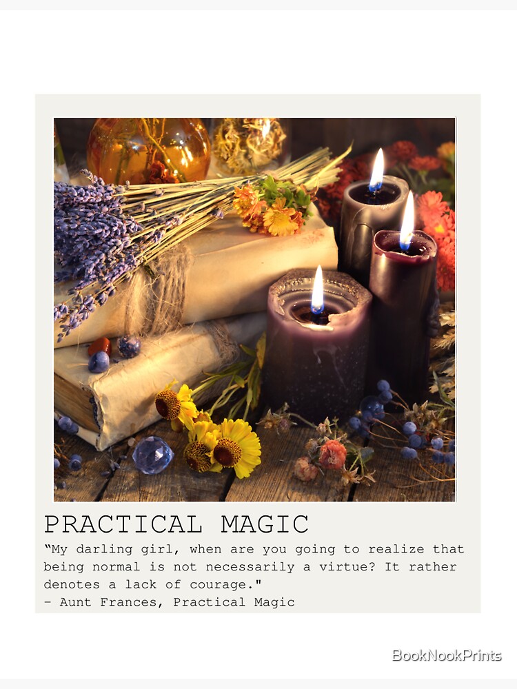 "Practical Magic Aesthetic Card" Sticker for Sale by BookNookPrints | Redbubble