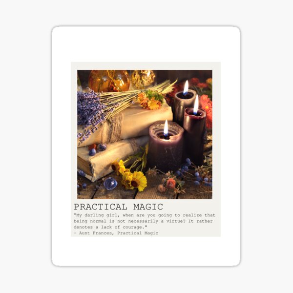"Practical Magic Aesthetic Card" Sticker for Sale by BookNookPrints ...