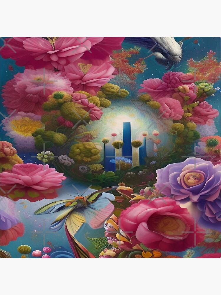 "Abstraction illustrative rosery Colorful hippie style Splash Flowers ...