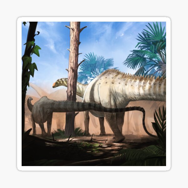 "Diplodocus herd" Sticker for Sale by Paleo-parallax | Redbubble