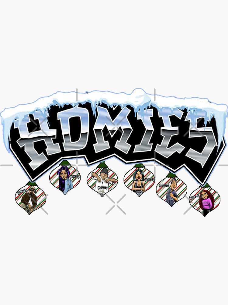 "Homies Christmas " Sticker for Sale by EnviousObjects2 | Redbubble