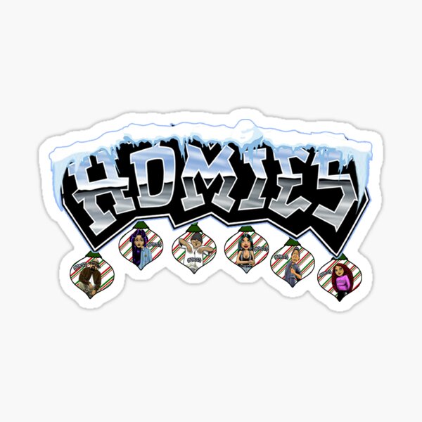 "Homies Christmas " Sticker for Sale by EnviousObjects2 | Redbubble
