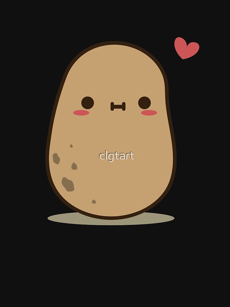 "Cute Potato in love" Active T-Shirt for Sale by clgtart | Redbubble