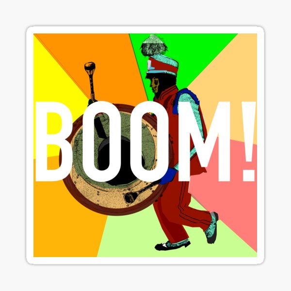 "BOOM!" Sticker for Sale by spencerSteveS | Redbubble