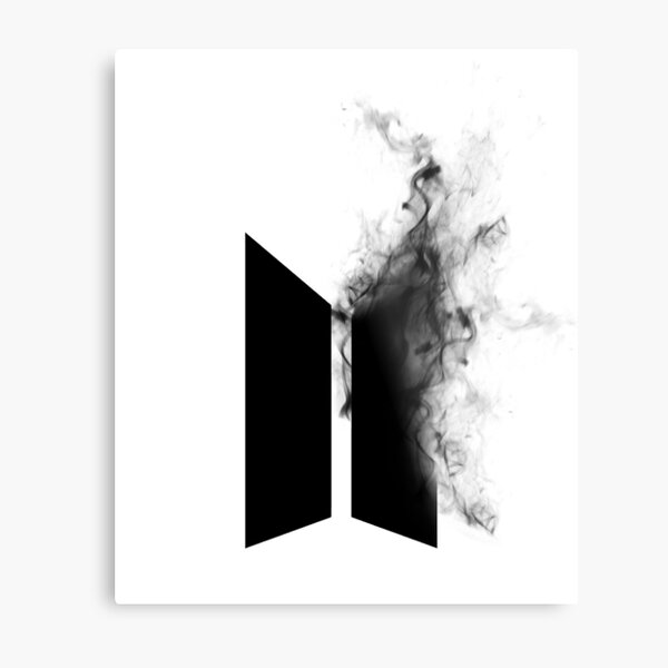 "BTS Logo, bts smoke logo, bts faded logo" Metal Print for Sale by ...