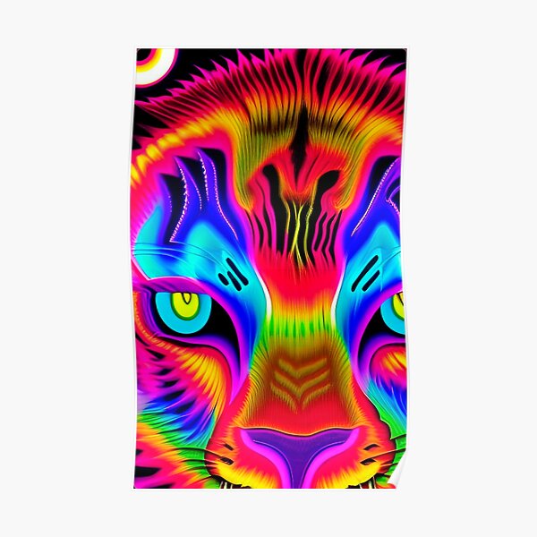 "feline digital art" Poster for Sale by KINGMAGIC | Redbubble