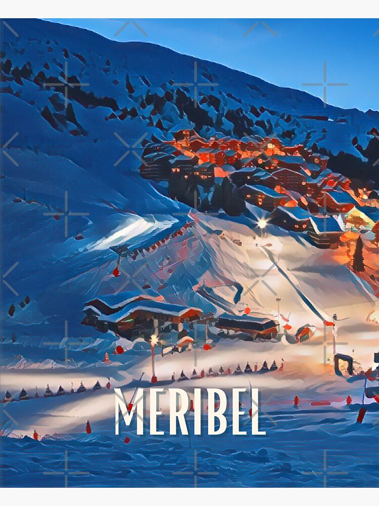 "Meribel Ski resort" Sticker for Sale by StellaStoria | Redbubble