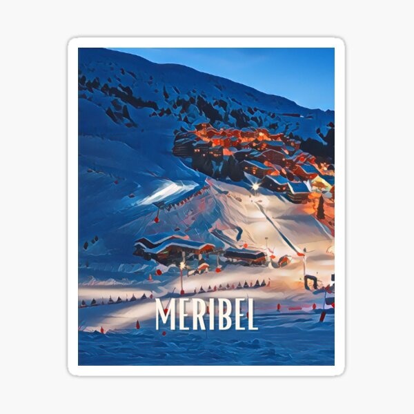 "Meribel Ski resort" Sticker for Sale by StellaStoria | Redbubble