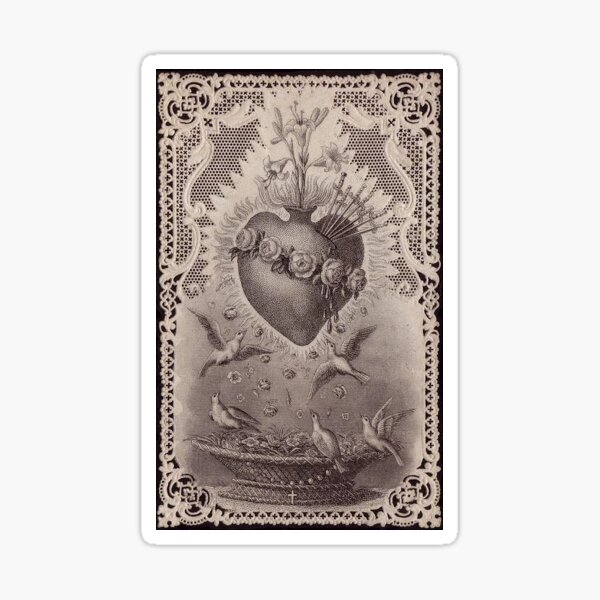 "Sacred Heart iconography" Sticker for Sale by angeltears777 | Redbubble
