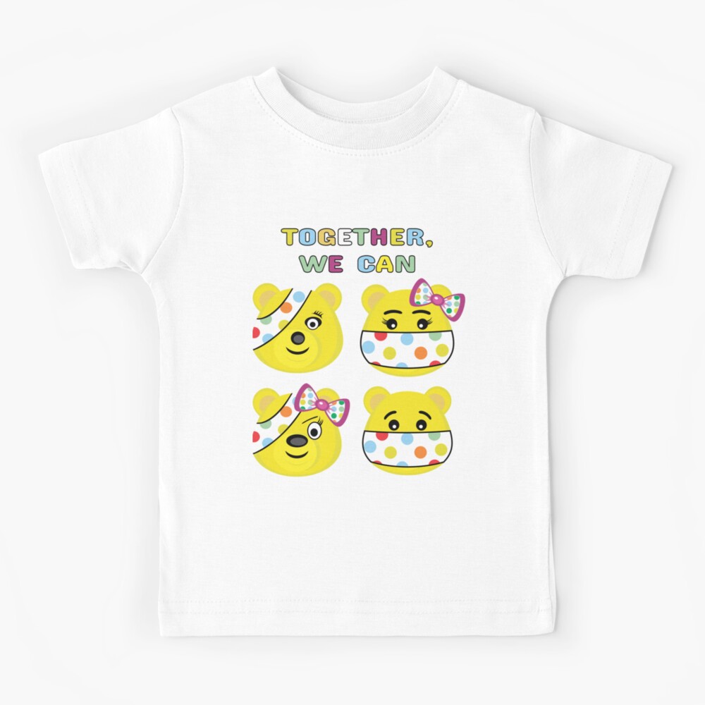 "Pudsey bear face Stickers - 2022 - Together we can" Kids T-Shirt for ...
