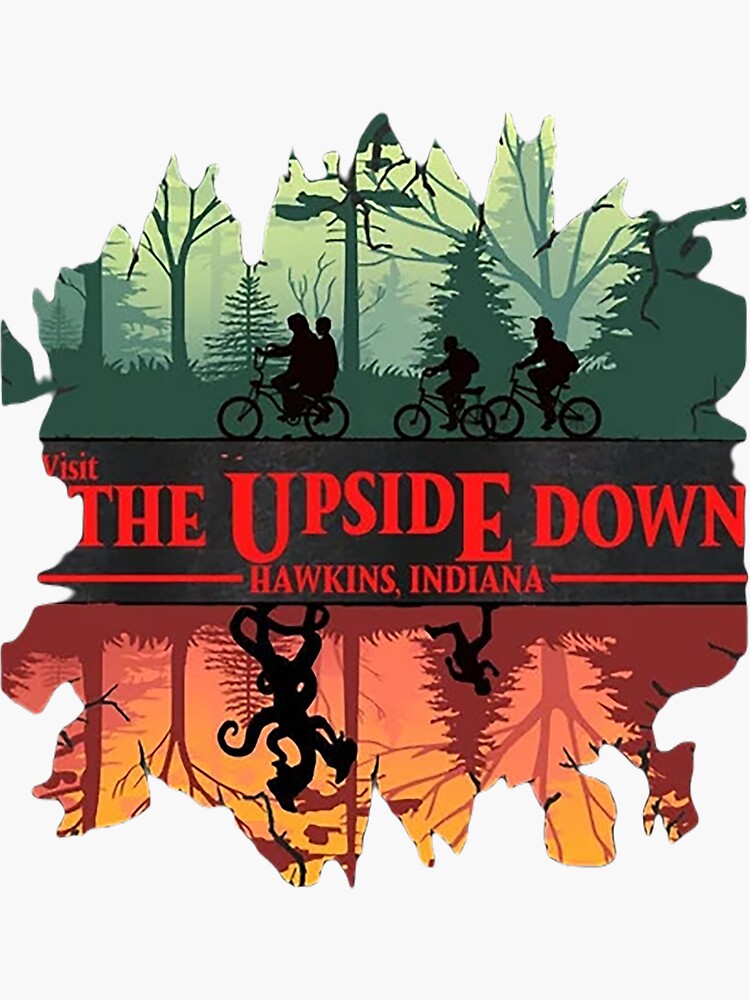 "Stranger Things Upside Down," Sticker for Sale by Bebyl | Redbubble