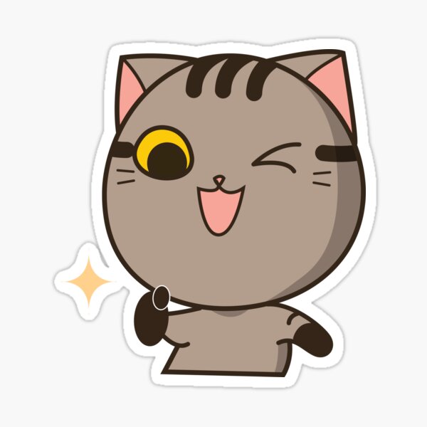 "Thumb up cat" Sticker for Sale by clgtart | Redbubble