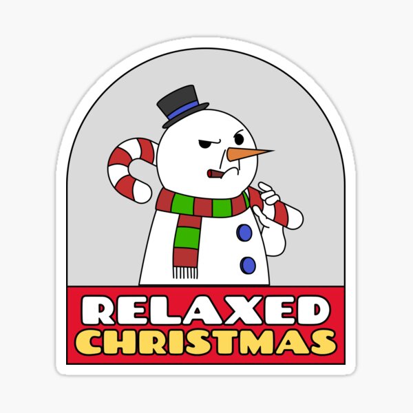 "Relaxed Christmas - Grim Snowman" Sticker for Sale by VitoTDesign ...