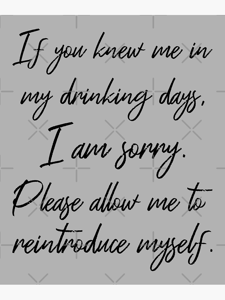 "Let Me Reintroduce Myself III - AA 12 Step Recovery Sobriety" Poster for Sale by lemon-pepper ...