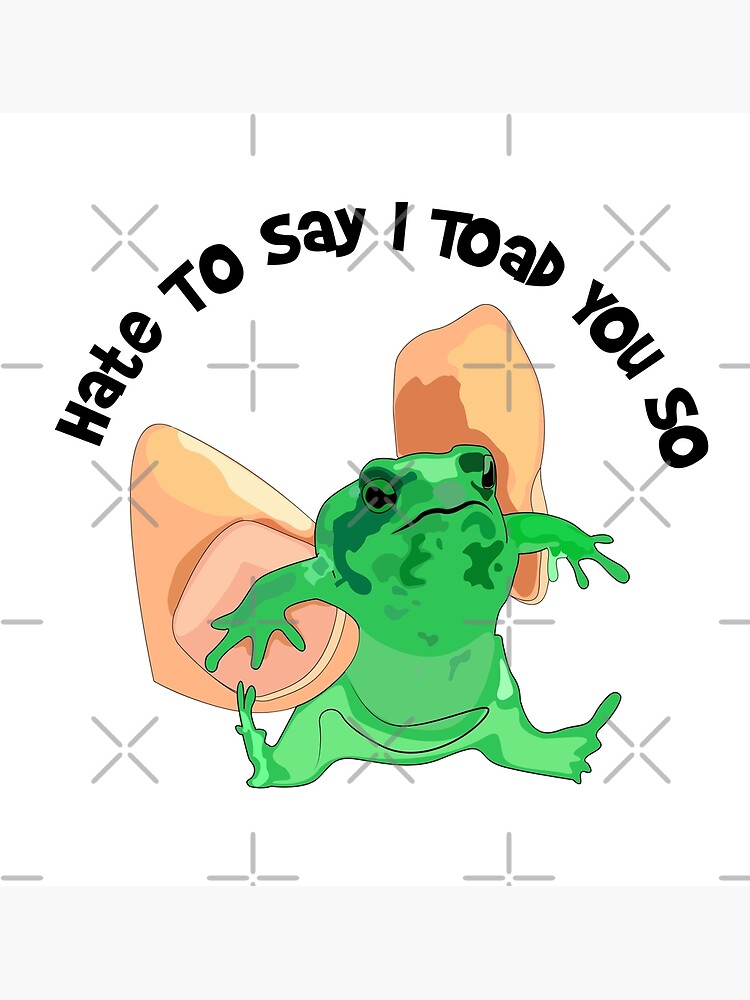 "Hate To Say I Toad You So - Angry Frog" Poster for Sale by yozel29 ...