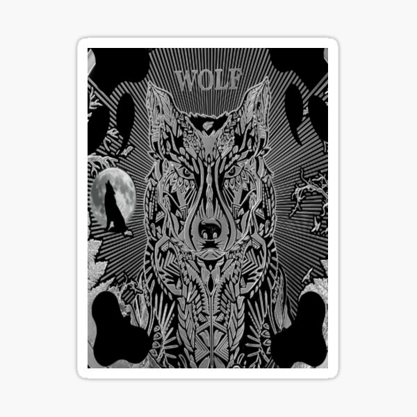 "WOLF" Sticker for Sale by ARTCOOLL | Redbubble