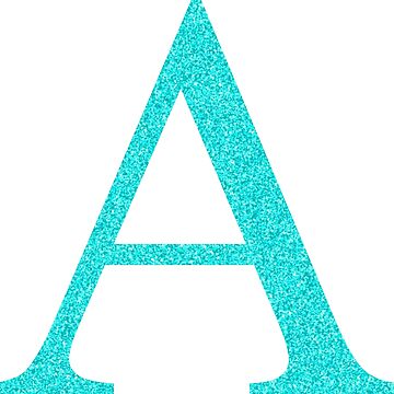 "Blue Glitter Letters Alpha A" Sticker for Sale by greekgoddess | Redbubble