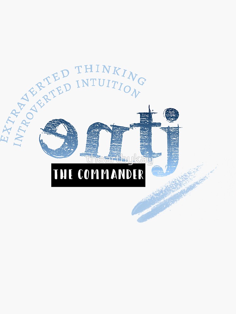 "[MBTI] ENTJ - The Commander" Sticker for Sale by KaiFx19 | Redbubble