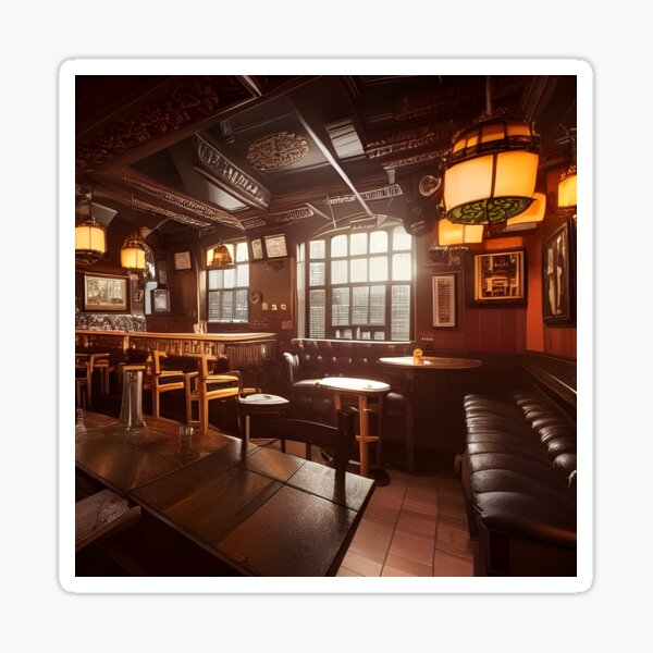 "Vintage Bar" Sticker for Sale by Mr-Saxon | Redbubble