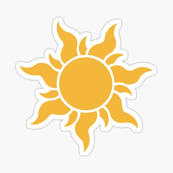 "Sun from tangled" Sticker for Sale by Zanna7 | Redbubble