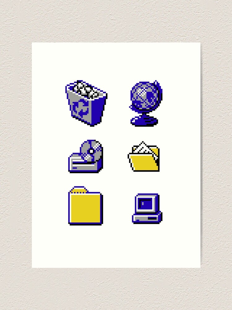 "Windows 98 Icons" Art Print for Sale by winkatawink | Redbubble