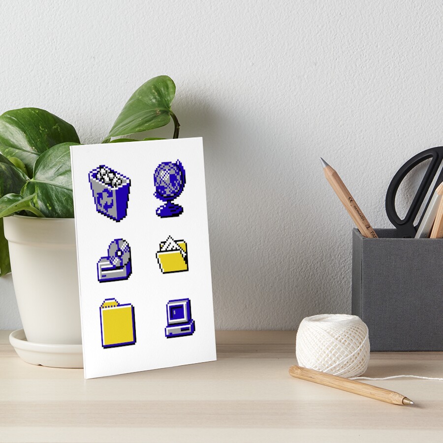 "Windows 98 Icons" Art Board Print for Sale by winkatawink | Redbubble