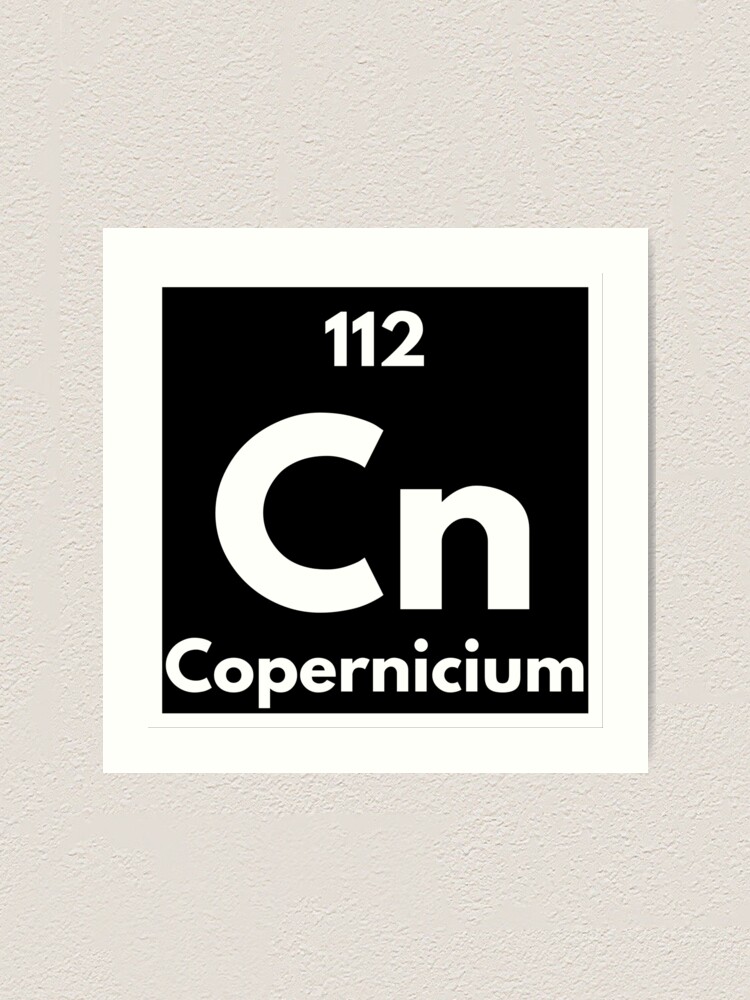 "Periodic Table element number 112 Cn Copernicium" Art Print for Sale ...