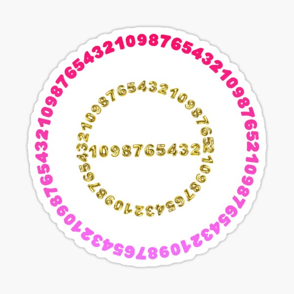 "NUMBERS PATTERN" Sticker for Sale by tanyazevallos | Redbubble
