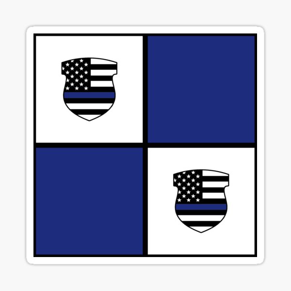 "Police Thin Blue Line USA Flag Bagde Pattern| Law Enforcement | Gifts ...
