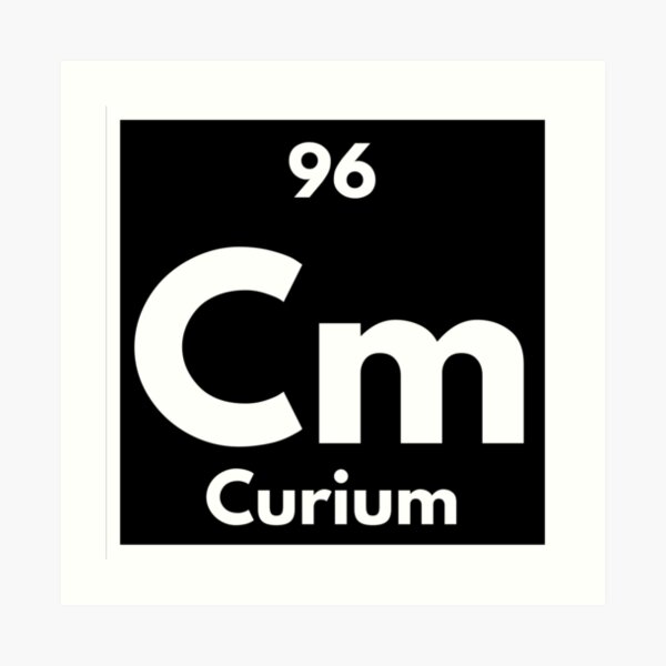 "Periodic Table element number 96 Cm Curium" Art Print for Sale by ...