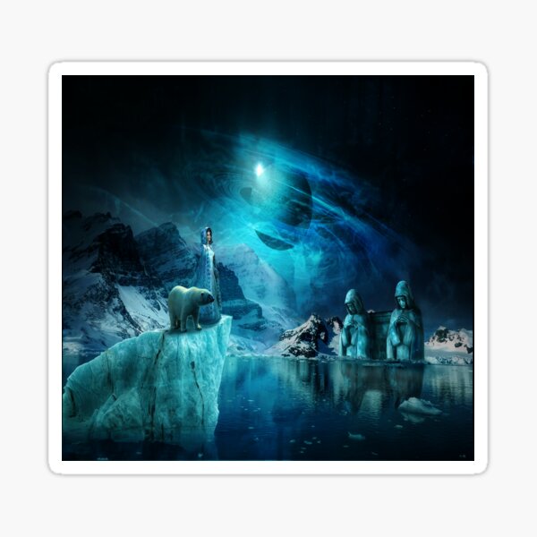 "Artic Surreal Fantasy Art" Sticker for Sale by Kayadesignsja | Redbubble