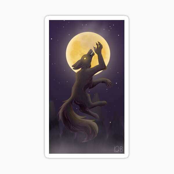 "Werewolf Moon" Sticker for Sale by lqmaple | Redbubble