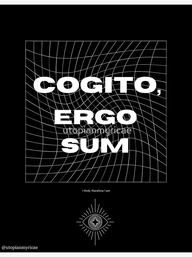 "Cogito ergo sum. Aesthetic latin quote" Sticker for Sale by ...