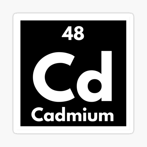 "Periodic Table element number 48 Cd Cadmium" Sticker for Sale by ...