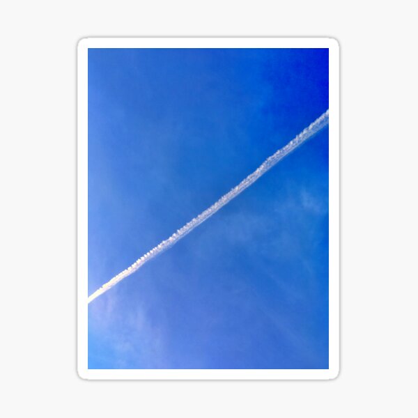 "Contrail in a Bright Blue Sky" Sticker for Sale by Ric1926 | Redbubble