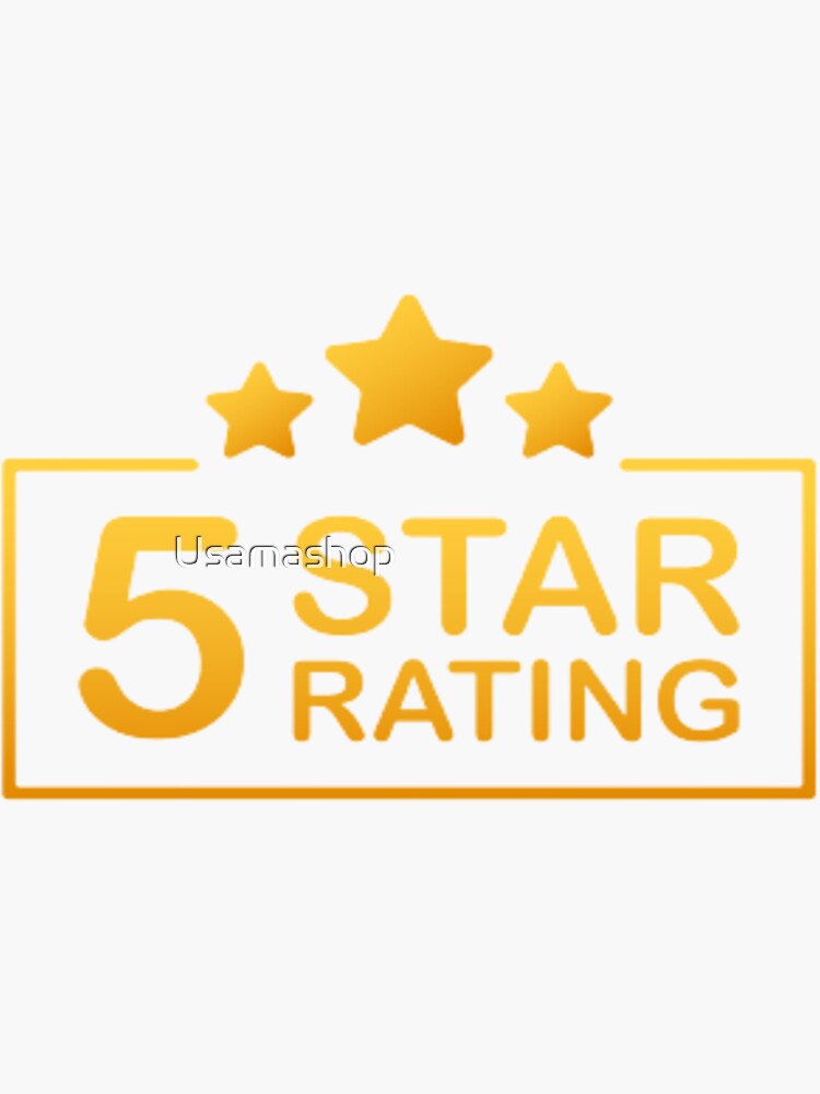 "Five star rating t-shirt,sticker " Sticker for Sale by Usamabenazzouz ...