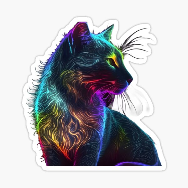 "Majestic magic cat," Sticker for Sale by ai1art | Redbubble