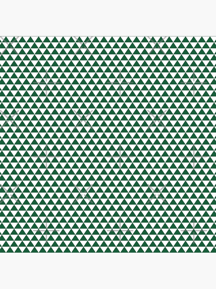 "green Christmas triangle tree pattern / green triangle on white ...
