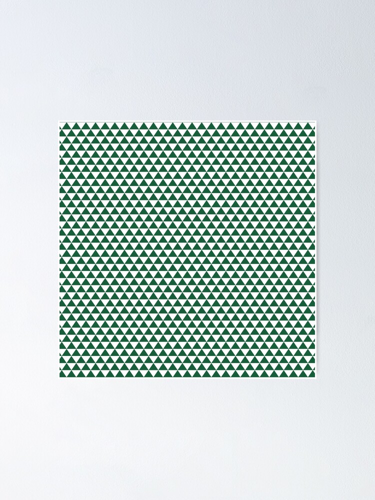 "green Christmas triangle tree pattern / green triangle on white ...
