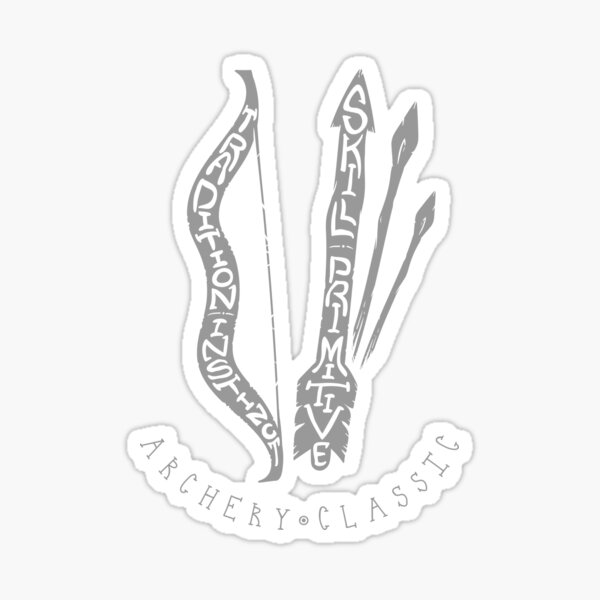 "Classic Traditional Primitive and Skill Archery" Sticker for Sale by ...
