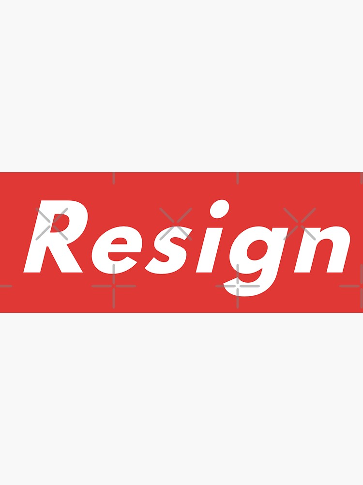 "Word Art: Resign" Sticker for Sale by happymeld | Redbubble