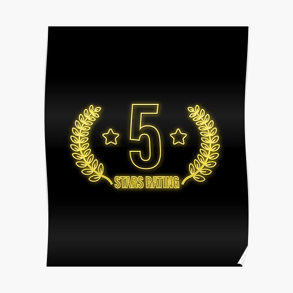 "5 Five Star Rating" Poster for Sale by waylei | Redbubble