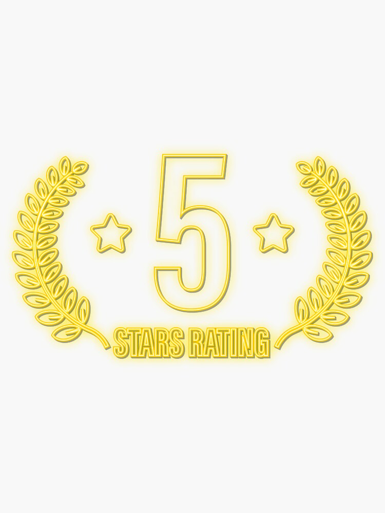 "5 Five Star Rating" Sticker for Sale by waylei | Redbubble
