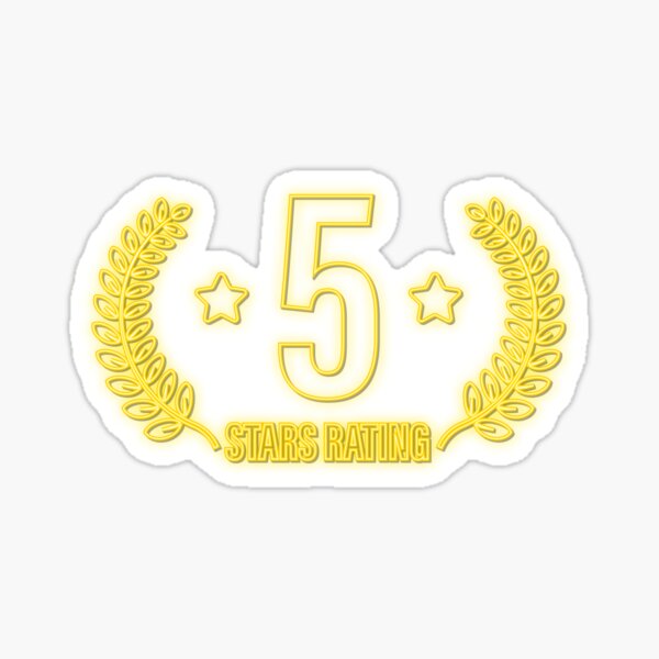 "5 Five Star Rating" Sticker for Sale by waylei | Redbubble