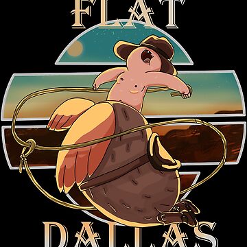 "Flat Dallas" Sticker for Sale by Lunaptera | Redbubble