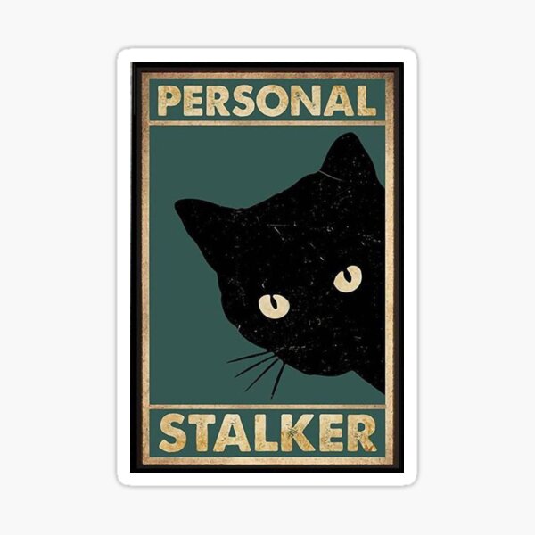 "BLACK CAT STALKER" Sticker for Sale by anotherkali | Redbubble