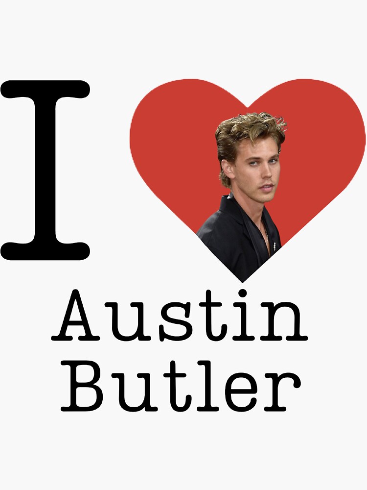 "I love Austin Butler" Sticker for Sale by itsemmajane- | Redbubble
